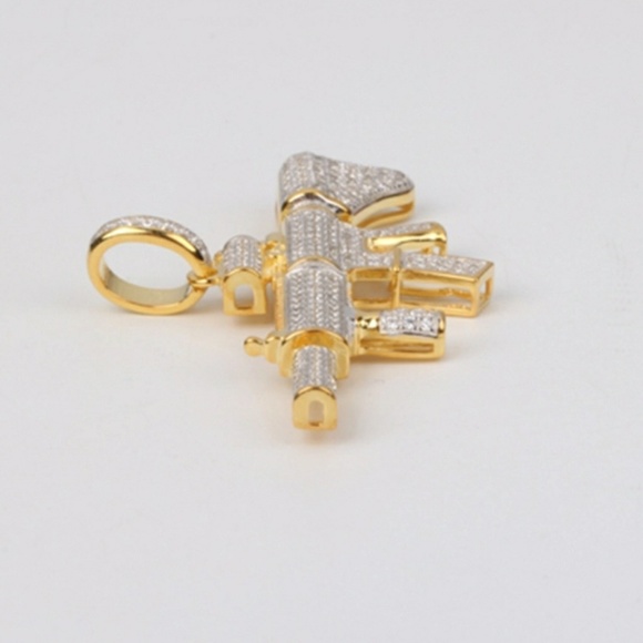 OniXXIVk | Accessories | Iced Out Custom Ak47 Riffle Gun Pendant | Poshmark